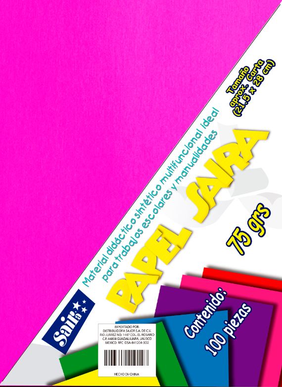 Saira Paquete De Hoja Color Rosa Fluorescente C/100 | kflo®