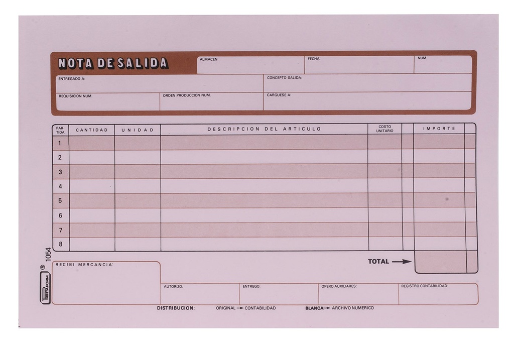 Printaform Nota De Salida | kflo®